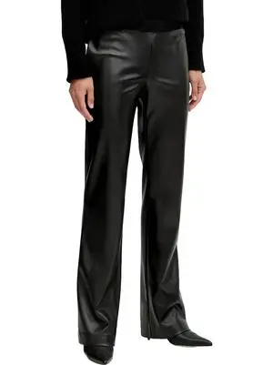 ERMANNO FIRENZE Logo-waist Straight Trousers - Black