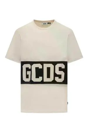 Gcds Regular Panel T-shirt Neutrals