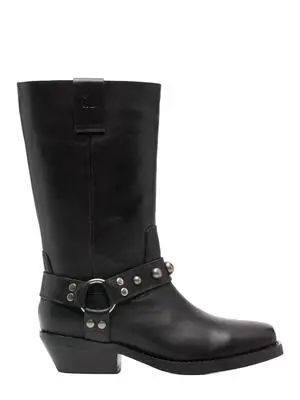 BIBI LOU 45mm Ananda Studded Harness Boots - Black