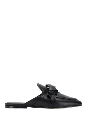 TOD'S Leather Slip-on Slippers - Black