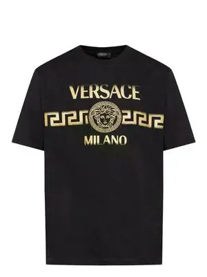Versace Medusa-print Cotton T-shirt - Black