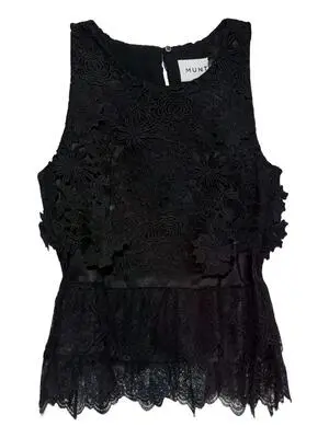 Munthe Floral Lace Blouse - Black
