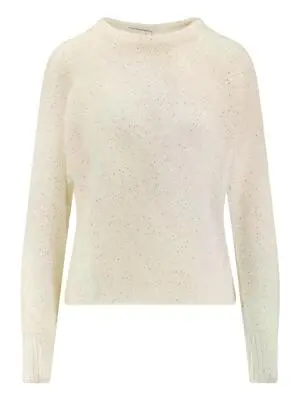 NUDE Sequin-embellished Ribbed-knit Jumper - Neutrals