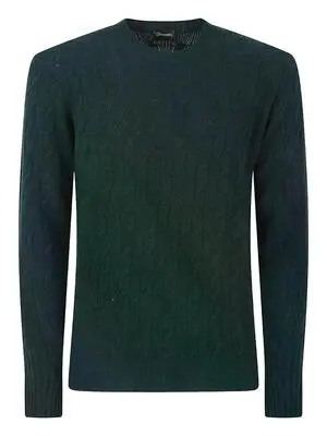 DRUMOHR Cable-knit Crew-neck Sweater - Green
