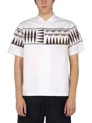 Universal Works Geometric-print Shirt - White