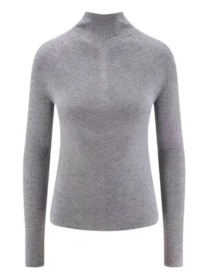 BOSS Foliora Mock-neck Sweater - Grey