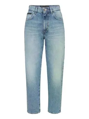 Philipp Plein Tapered Cropped Jeans - Blue