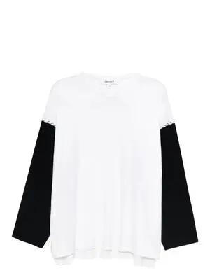 ENFOLD Contrast-colour Top - White