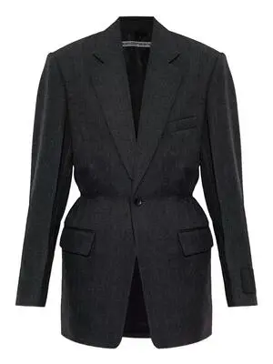 Alexander Wang Elastic-waistband Blazer - Grey
