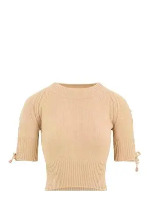 Ermanno Scervino Braided Cashmere Sweater - Neutrals