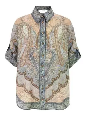 Zimmermann Wanderlust Tapestry Shirt - Blue