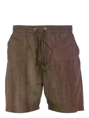 Universal Works Checked Drawstring Shorts - Brown