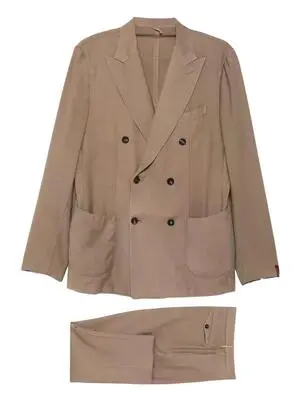 SANTANIELLO Double-breasted Suit - Neutrals