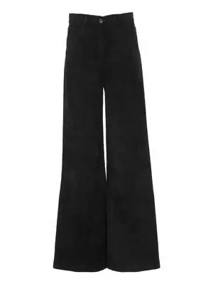 D.exterior High-rise Corduroy Trousers - Black