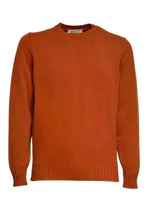 FILIPPO DE LAURENTIIS Crew Neck Long-sleeve Sweater - Orange