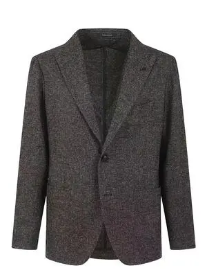 Tagliatore Herringbone Single-breasted Jacket - Brown