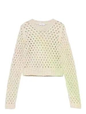 Brunello Cucinelli Open-knit Sequin Embellishment Sweater - Neutrals