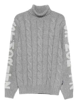 MC2 SAINT BARTH St. Moritz Cable-knit Roll-neck Sweater - Grey