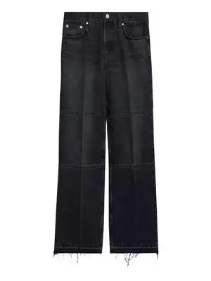 Helmut Lang Distressed-hem Straight Jeans - Grey