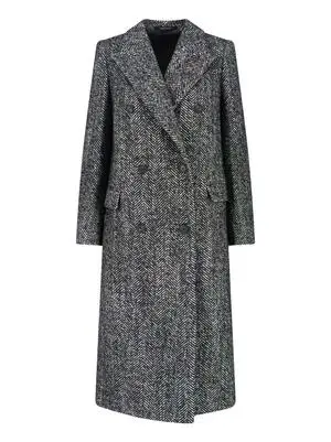 Tagliatore Jole Double-breasted Coat - Black