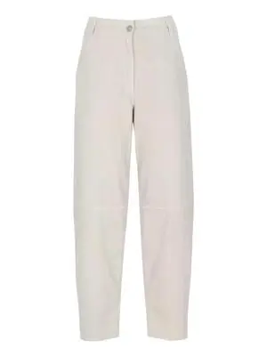 PANICALE Tapered Cotton Trousers - Neutrals