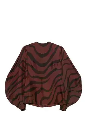 Raquel Diniz Aura Zebra-print Blouse - Red