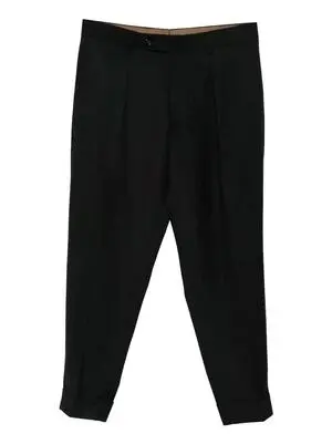 BERWICH Chiaia Pleated Cuffed Trousers - Black