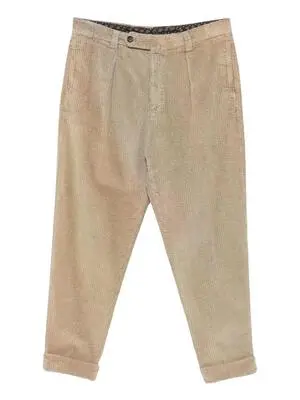 BERWICH Chiaia Gd Pleated Corduroy Trousers - Neutrals