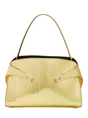 FERRAGAMO Medium Hug Soft Shoulder Bag - Gold