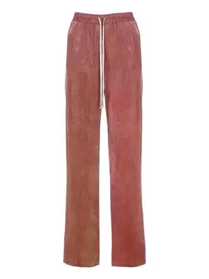 Rick Owens Drawstring Velvet Trousers - Pink