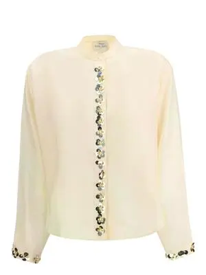 FORTE_FORTE Sequin-embellished Shirt - Neutrals