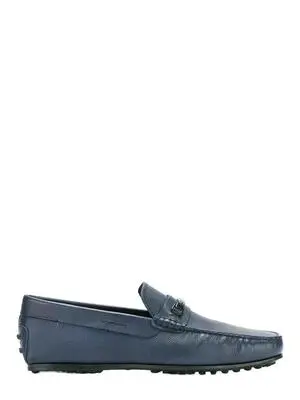 TOD'S Logo Buckle Loafers - Blue