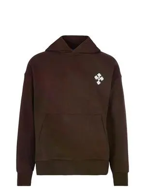 BARROW Logo-print Hoodie - Brown