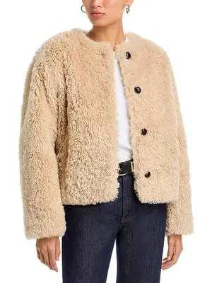 Rag & Bone Sabrina Faux Fur Coat - Ivory