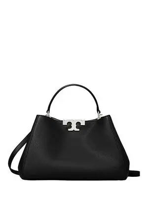 Tory Burch Eleanor Leather Satchel - Black
