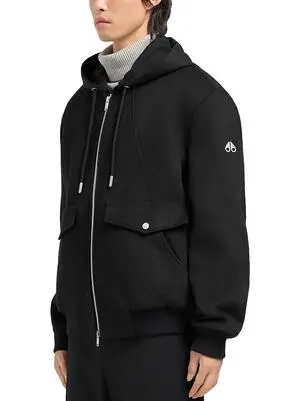 Moose Knuckles Ellington Bomber Jacket With Hooded Insert - Black/ Black
