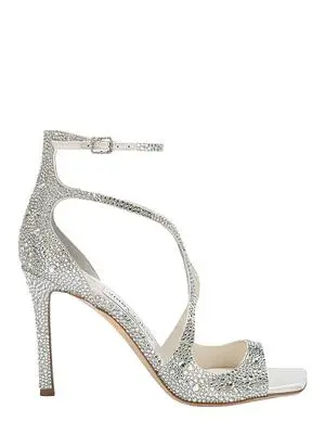 JIMMY CHOO Azia 95 Sandals - Ivory/crystal
