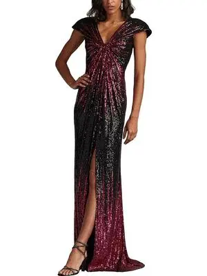 Tadashi Shoji Carys Sequin Gown - Red