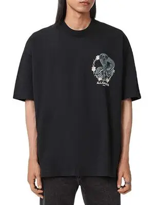ALLSAINTS Snakebite Tee - Washed Black