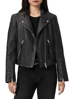ALLSAINTS Raul Leather Biker Jacket - Black