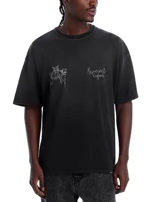 REPRESENT Hand Drawn Thoroughbred Tee - Aged Black