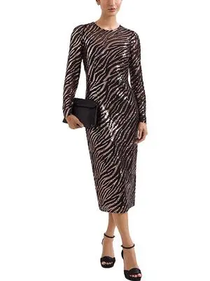 PHASE EIGHT Kate Sequined Dress - Black Multi