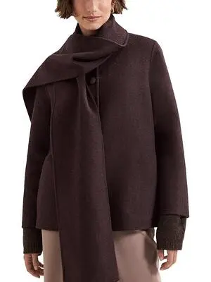 PHASE EIGHT Kaja Scarf Coat - Brown