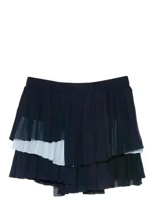 Iceberg Tiered Pleated Mini Skirt - Blue