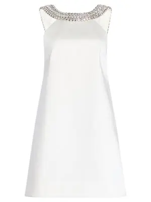 Retrofete Kenai Crystal Embellished Mini Dress - White