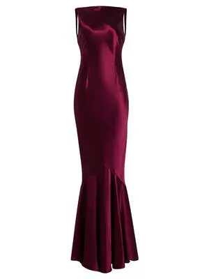 Retrofete Ambrosia Open-back Gown - Port