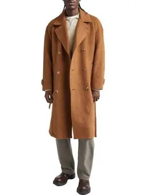 DE BONNE FACTURE Grandad Wool-Blend Coat