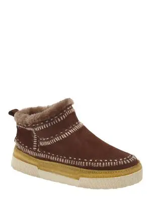 LAIDBACK LONDON Ronan 6.0 Genuine Shearling Lined Ankle Boots - Chocolate Suede/wheat
