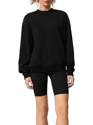Lilysilk SILKERRY™ Oversized Crew Pullover Black