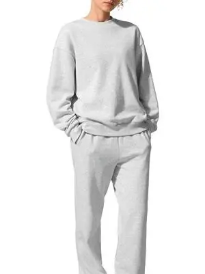 Lilysilk SILKERRY™ Oversized Crew Pullover Heather-grey